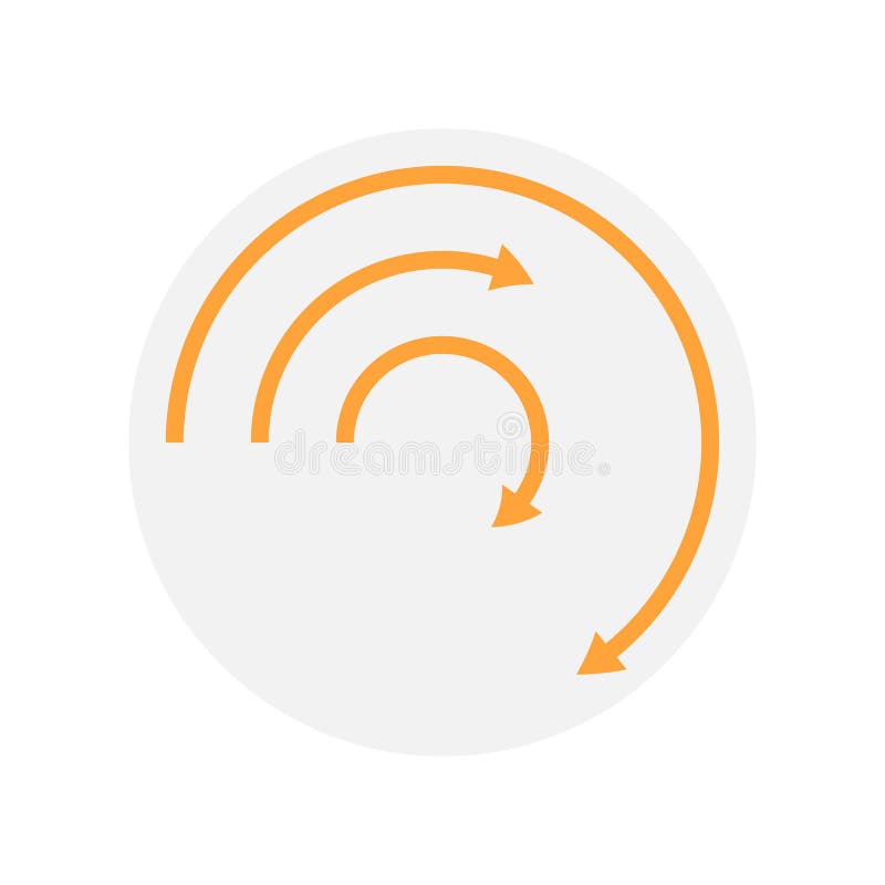 Radial Infographic Chart Design Element with Three Arrows Stock Vector ...