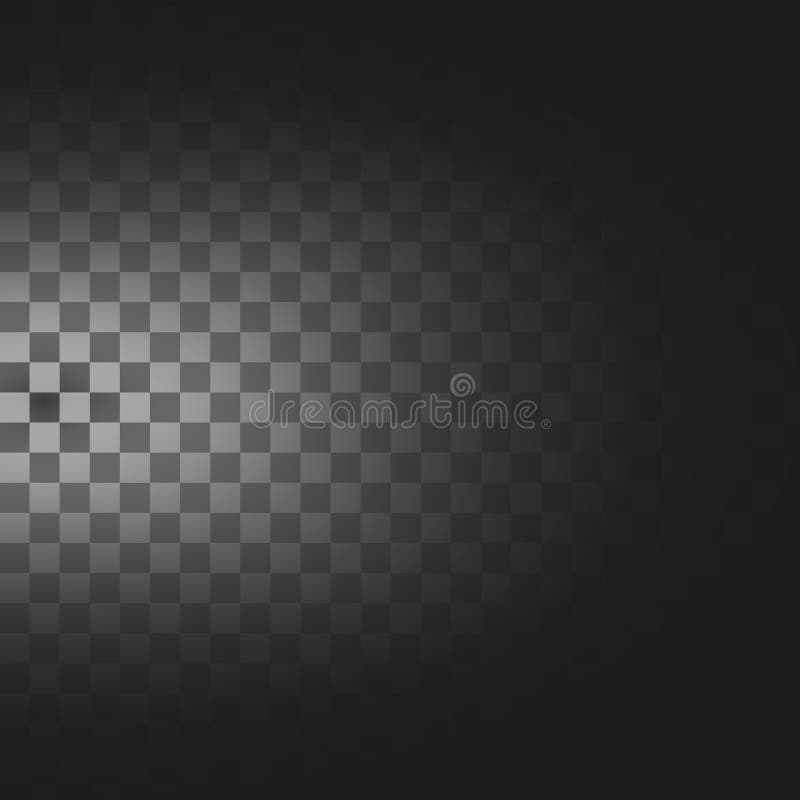 Radial Light Effect. Left Side Shadow. Transparent Vector Overlay. Dark ...