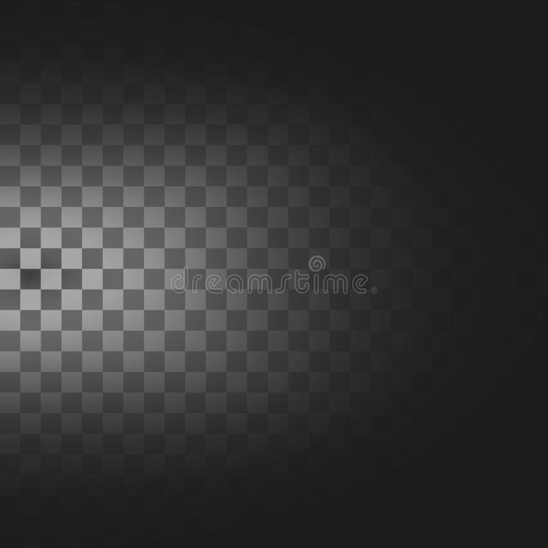 Radial Light Effect. Left Side Shadow. Transparent Vector Overlay. Dark ...