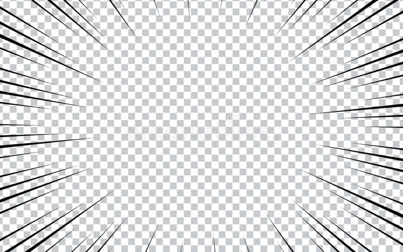 Radial Lines Anime Action Frame. Abstract Explosive Rectangle Template ...