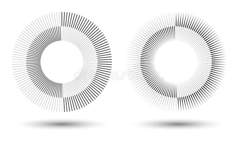Radial Lines in Circle Form, Logo Icon Stock Vector - Illustration of ...