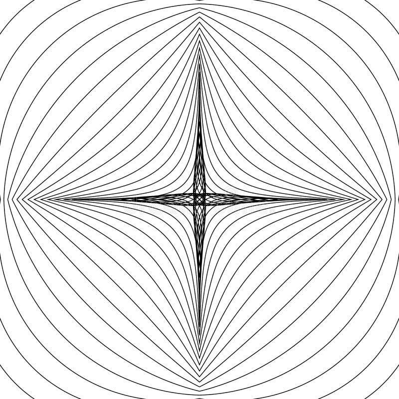 Radial Lines with Deformation Effect. Radiating Distorted Mesh, Stock ...