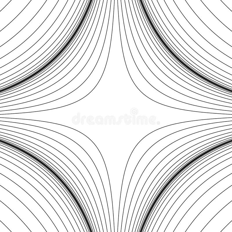 Radial Lines with Deformation Effect. Radiating Distorted Mesh, Stock ...