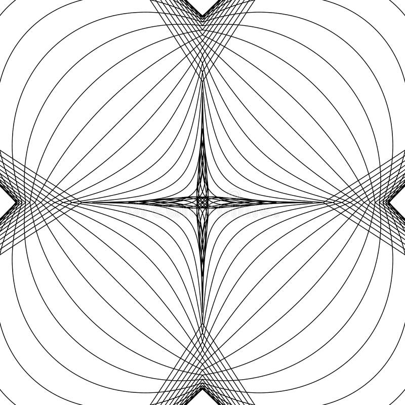 Radial Lines with Deformation Effect. Radiating Distorted Mesh, Stock ...