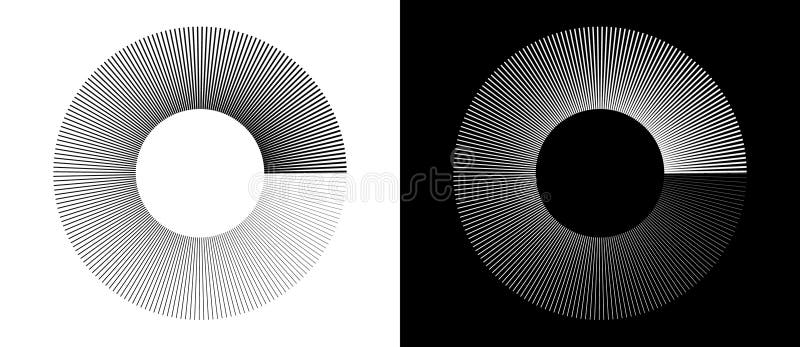 Radial Lines of Different Thickness, As a Logo or Abstract Background ...