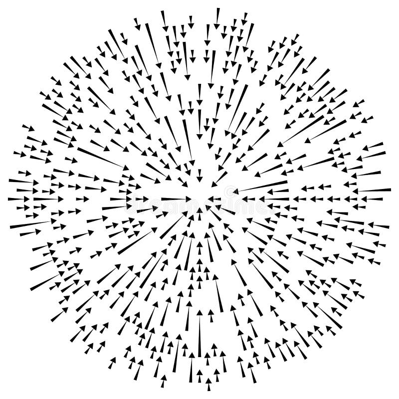 Radial Lines Element. Abstract Radiating Irregular Lines Stock Vector ...