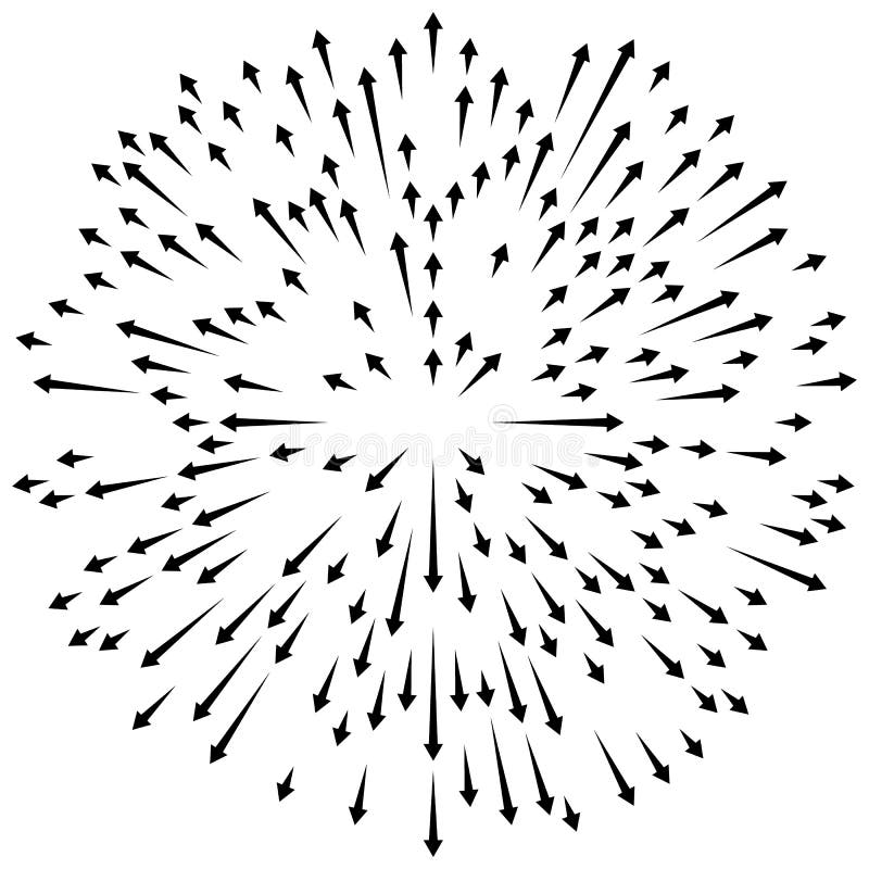 Radial Lines Element. Abstract Radiating Irregular Lines Stock Vector ...