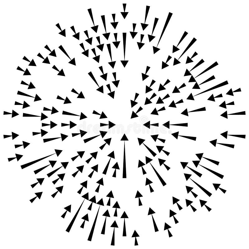 Radial Lines Element. Abstract Radiating Irregular Lines Stock Vector ...