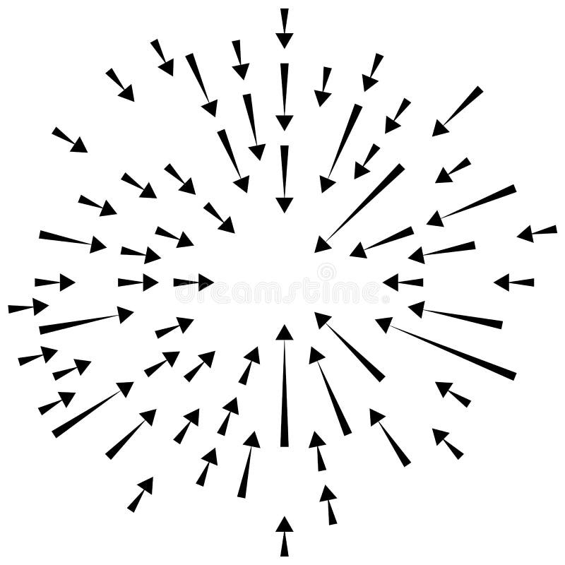 Radial Lines Element. Abstract Radiating Irregular Lines Stock Vector ...