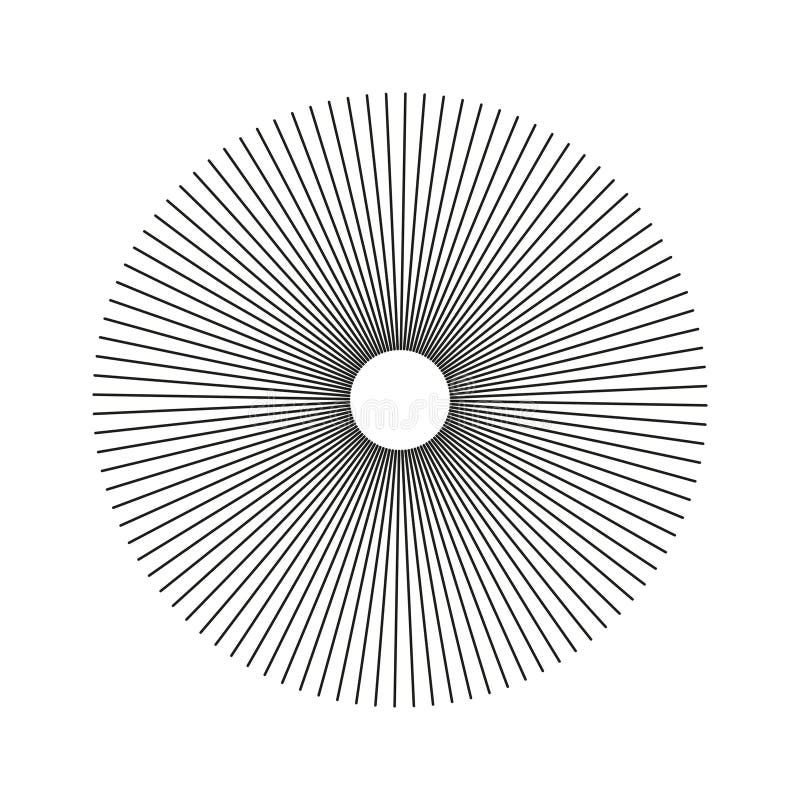 Radiating Radial Lines Sunburst Shape Ray Beam Stock Illustrations ...
