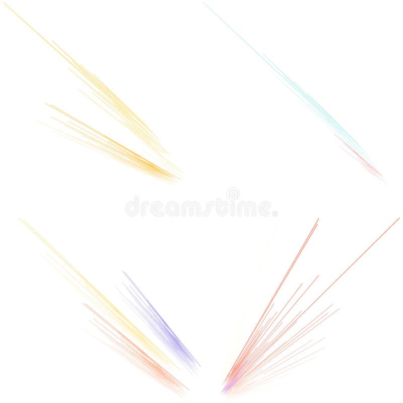 Radial Lines in Perspective. Comic FX Dynamic Lines Stock Vector ...