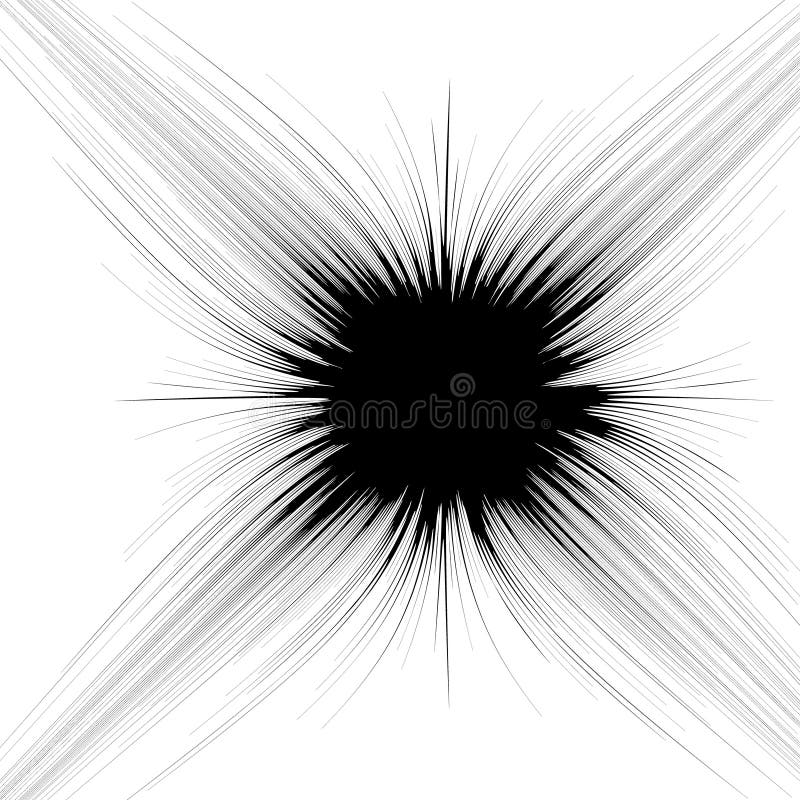 Radial Lines Rays, Beams Abstract Illustration. Radiating Random Stock ...