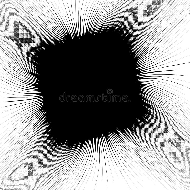 Radial Lines Rays, Beams Abstract Illustration. Radiating Random Stock ...