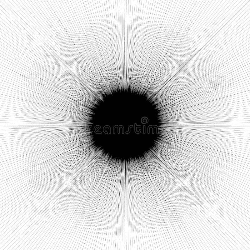 Radial Lines Rays, Beams Abstract Illustration. Radiating Random Stock ...