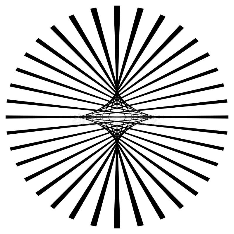 Radial Lines, Rays, Beams Circular Pattern. Sunburst, Starburst with ...