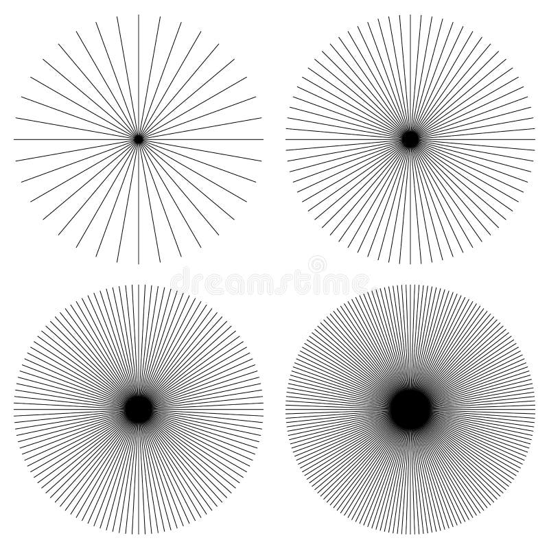 Radial Lines, Rays, Beams Circular Pattern. Sunburst, Starburst Stock ...