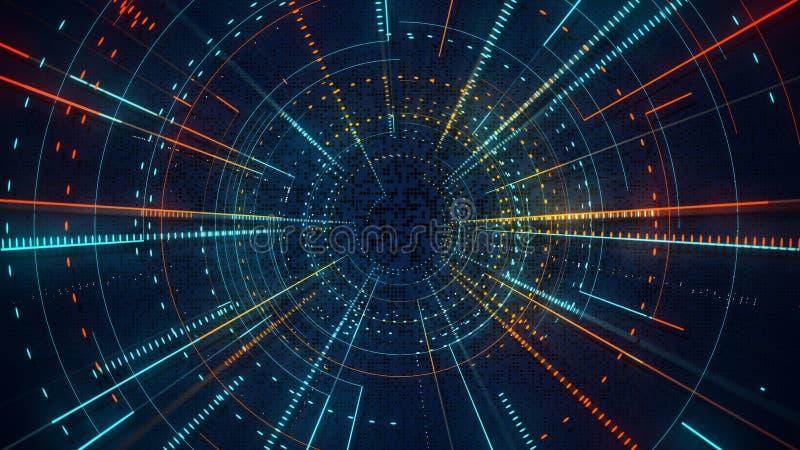 Radial Lines Techno Pattern Abstract Background Stock Illustration ...