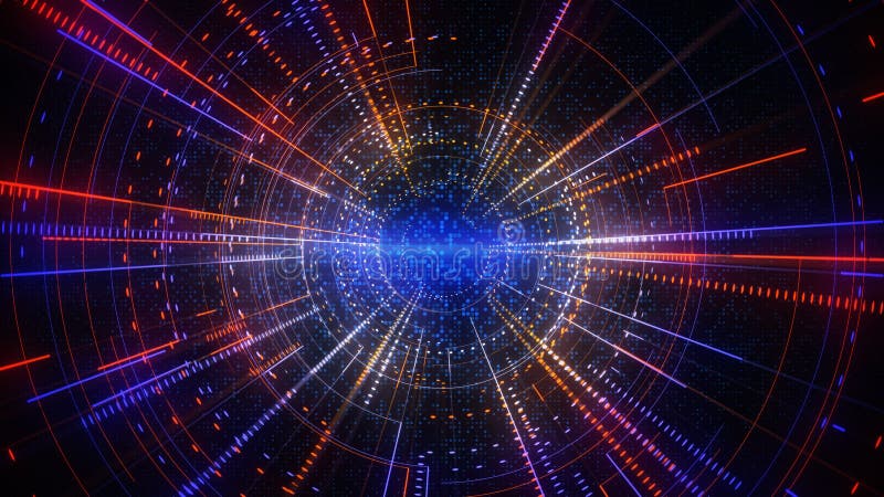 Radial Lines Techno Pattern Abstract Background Stock Illustration ...