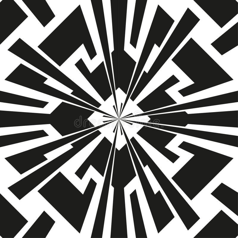 Radial Maze Icon. Starburst Labyrinth Form. Abstract Path Pattern ...