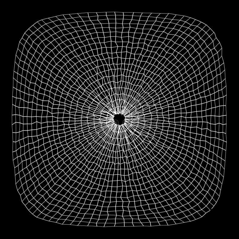 Radial Mesh for Design Project on Black - Vector Illustration Stock ...