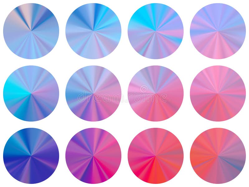 Radial Metallic Gradient Disk Elements Vector Stock Vector ...