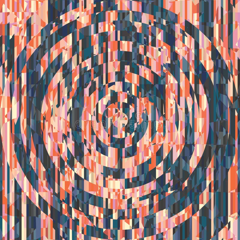 Radial Mosaic Tiles, Vector of Abstract Circular Pattern of the Pixel ...