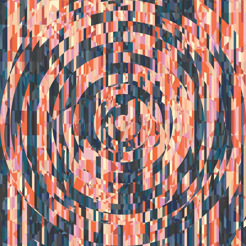 Radial Mosaic Tiles, Vector of Abstract Circular Pattern of the Pixel ...