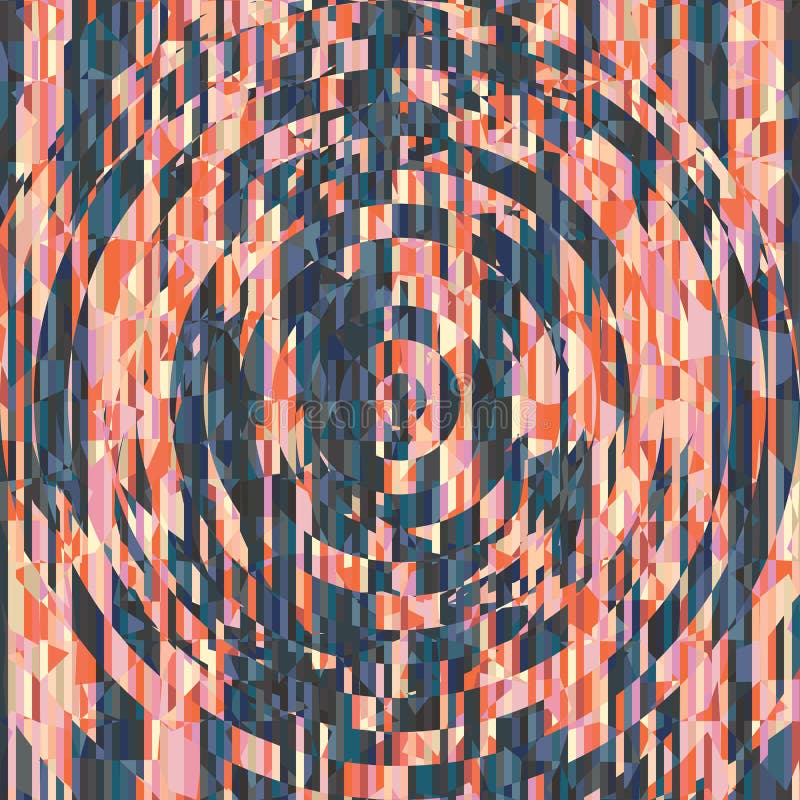 Radial Mosaic Tiles, Vector of Abstract Circular Pattern of the Pixel ...
