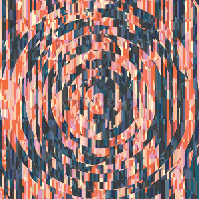 Radial Mosaic Tiles, Vector of Abstract Circular Pattern of the Pixel ...