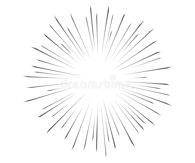 Radial Motion Effects for Explosive Comics. Speed Lines Action Stock ...