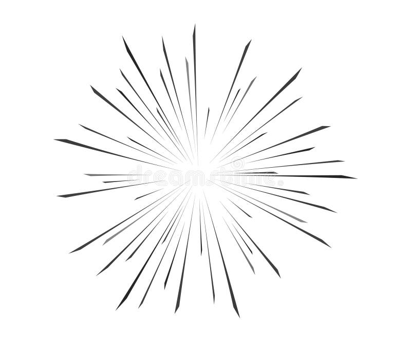 Radial Motion Effects for Explosive Comics. Speed Lines Action Stock ...