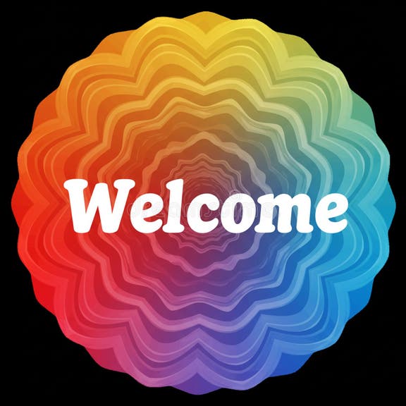 Radial, Multicolored Pattern Featuring a Wavy, Scalloped Edge Design ...