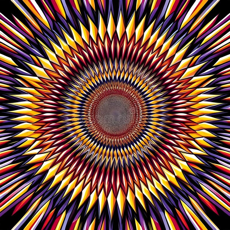 A Radial Optical Illusion Arrow-like Pattern Radiating Outward from a ...