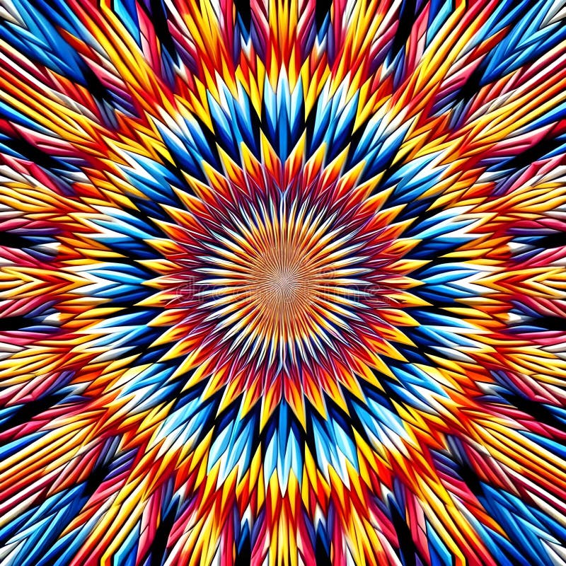 A Radial Optical Illusion Arrow-like Pattern Radiating Outward from a ...