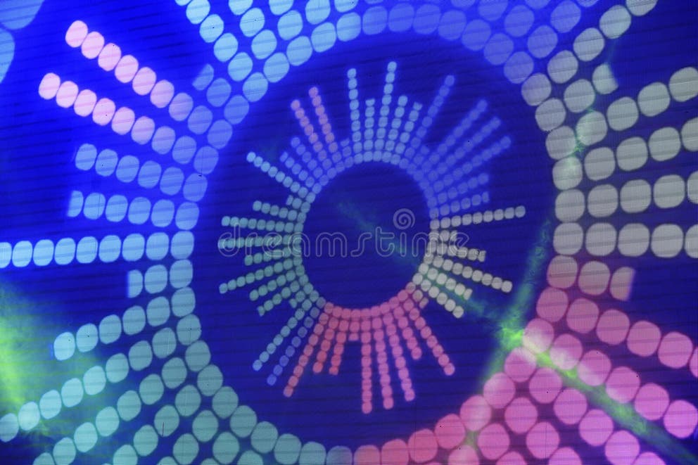 Radial Pattern on the Electronic Screen Stock Image - Image of shape ...