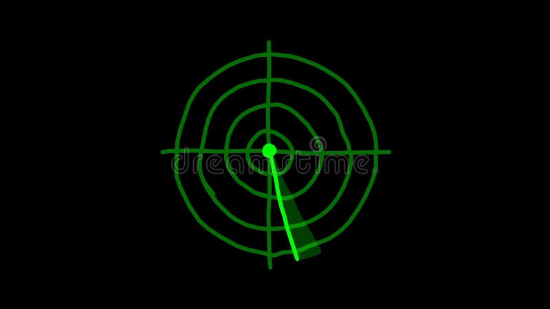 Radial Radar Scanning Animation Stock Footage - Video of green ...