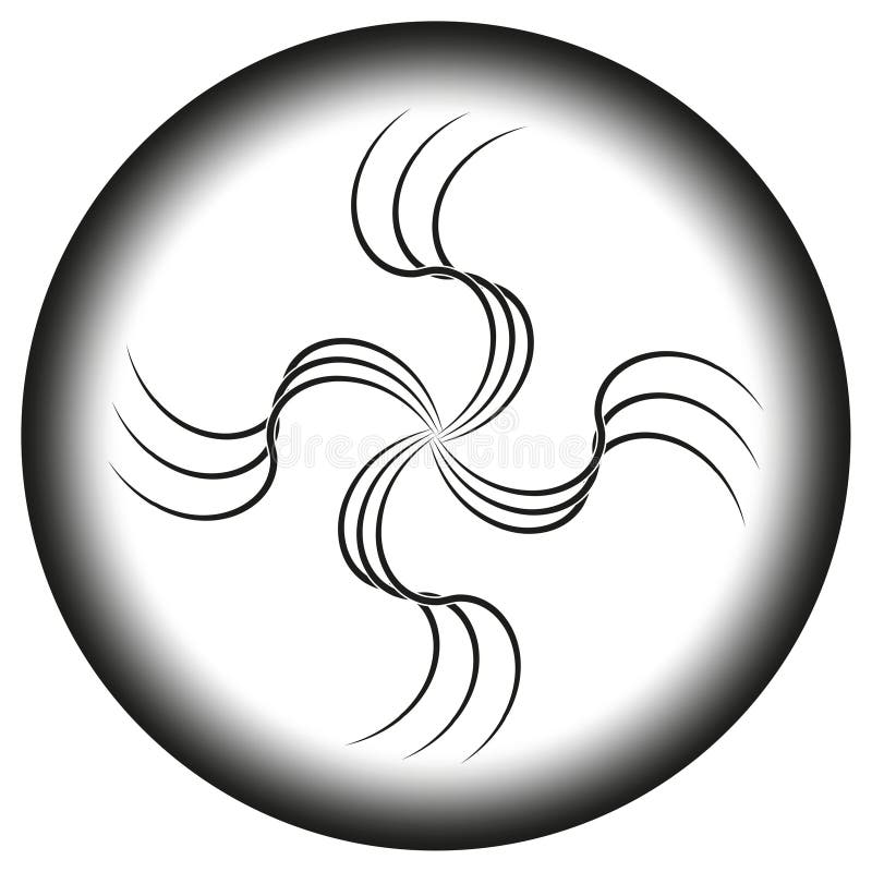 Radial, Radiating Abstract Motiff Icon. Vector Illustration. EPS 10 ...