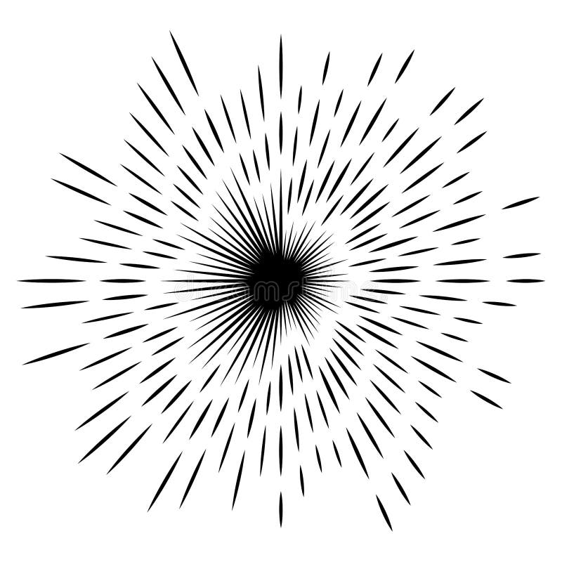 Radial, Radiating Beams, Rays Starburst, Sunburst Lines. Circular Burst ...