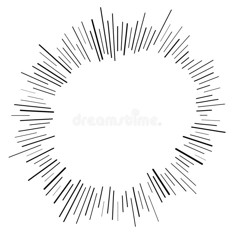 Radial, Radiating Beams, Rays Starburst, Sunburst Lines. Circular Burst ...