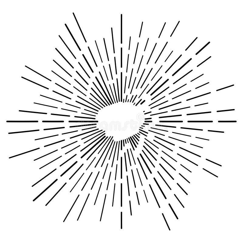 Radial Radiating Beams Rays Starburst Sunburst Lines Circular Burst