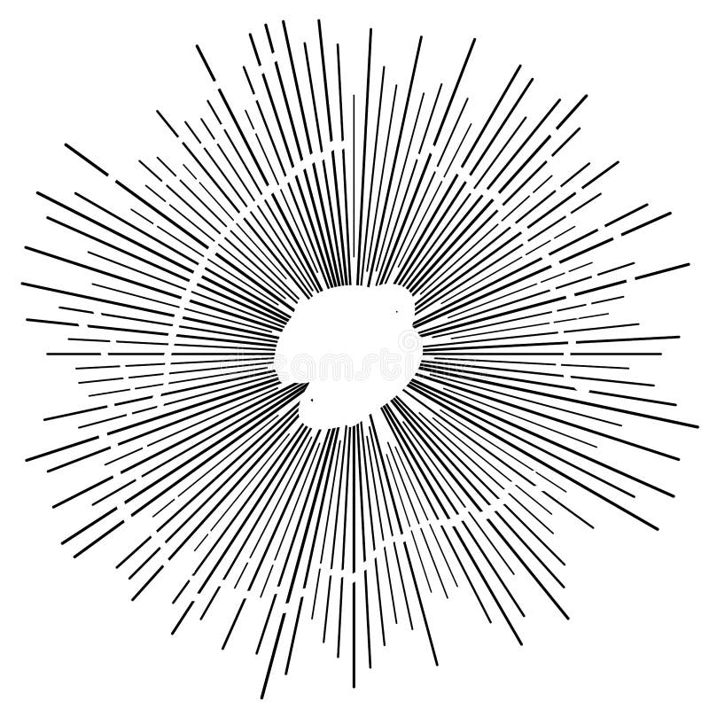 Radial, Radiating Beams, Rays Starburst, Sunburst Lines. Circular Burst ...