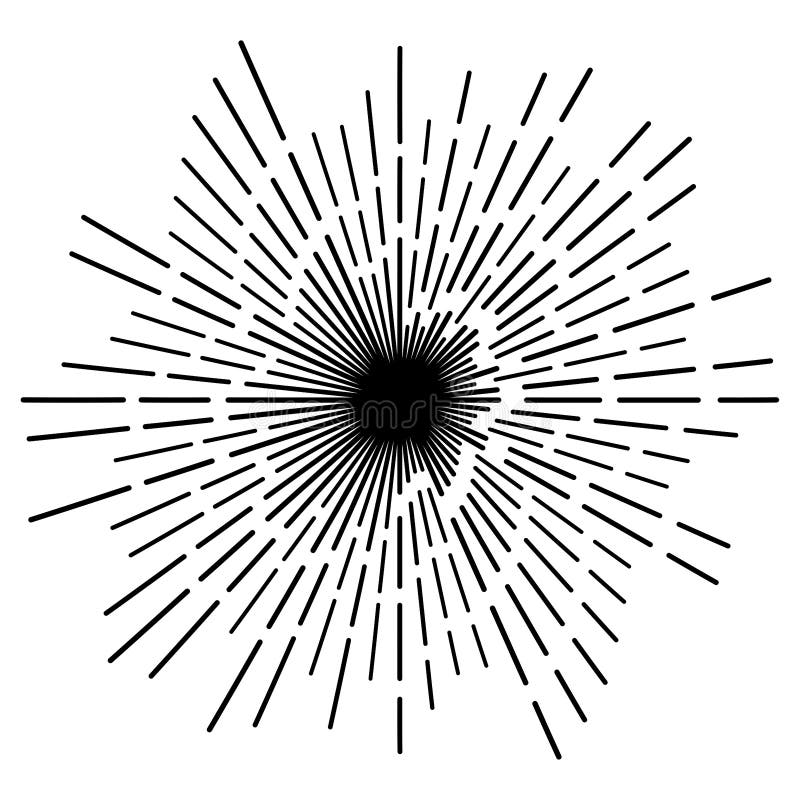 Radial, Radiating Beams, Rays Starburst, Sunburst Lines. Circular Burst ...
