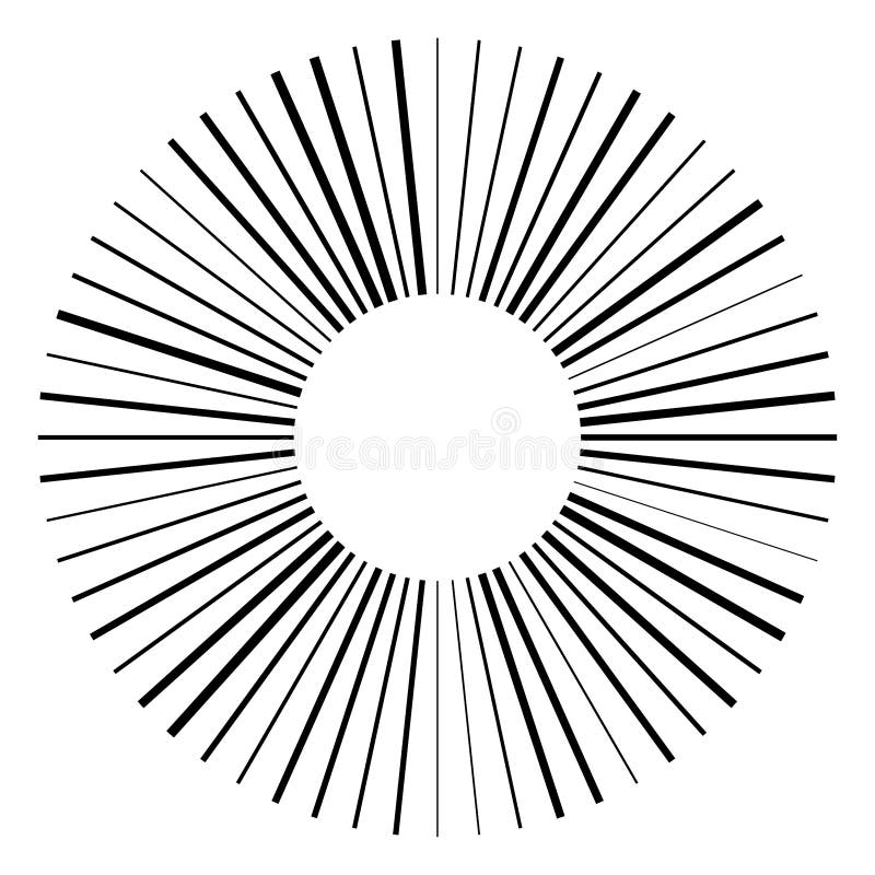 Radial, Radiating Element. Concentric, Centripetal Abstract Design ...