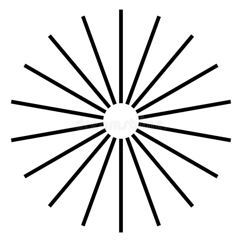 Radial - Radiating Lines Burst Element Circular, Concentric Lines Stock ...