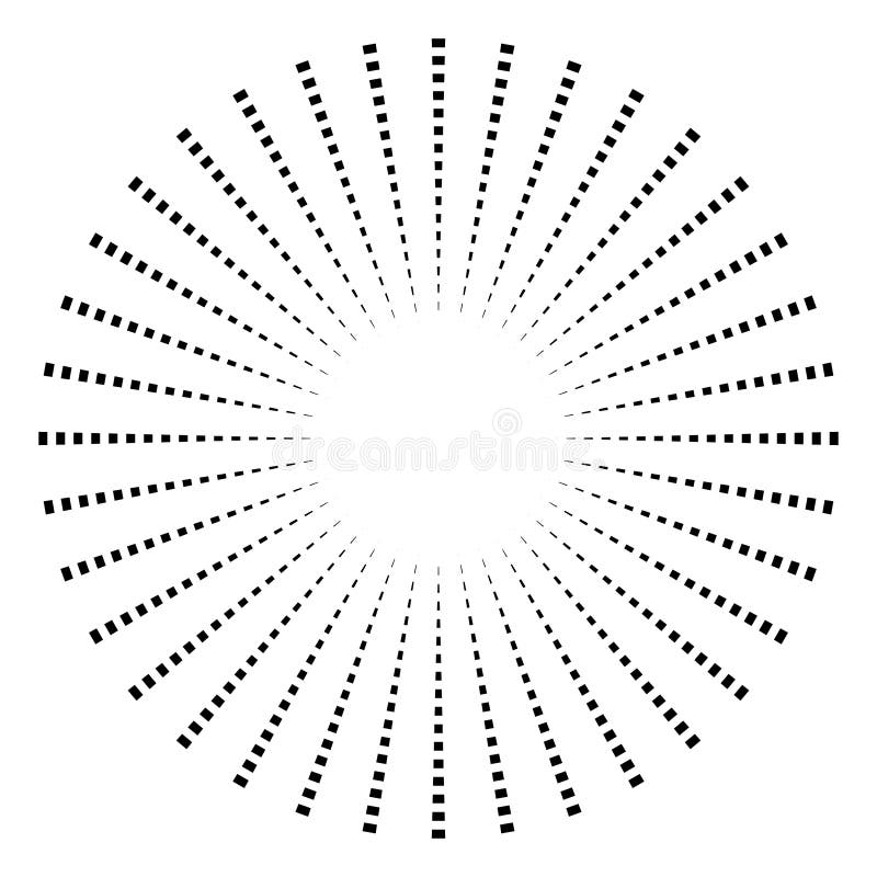 Radial - Radiating Lines Burst Element Circular, Concentric Lines Stock ...
