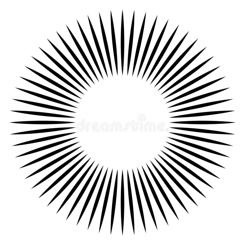 Radial - Radiating Lines Burst Element Circular, Concentric Lines Stock ...