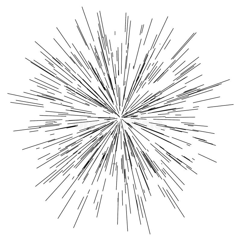 Radial / Radiating Lines Burst, Explosion, Blast Effect Stock Vector ...
