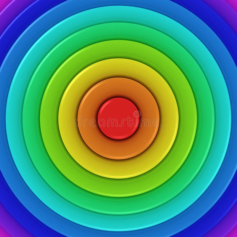 Radial Form with the Visible Light Colors. Rainbow, RGB Colored ...