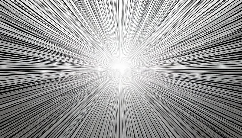 Radial Rays of Gray Sun on White Background Striking Monochrome Study ...