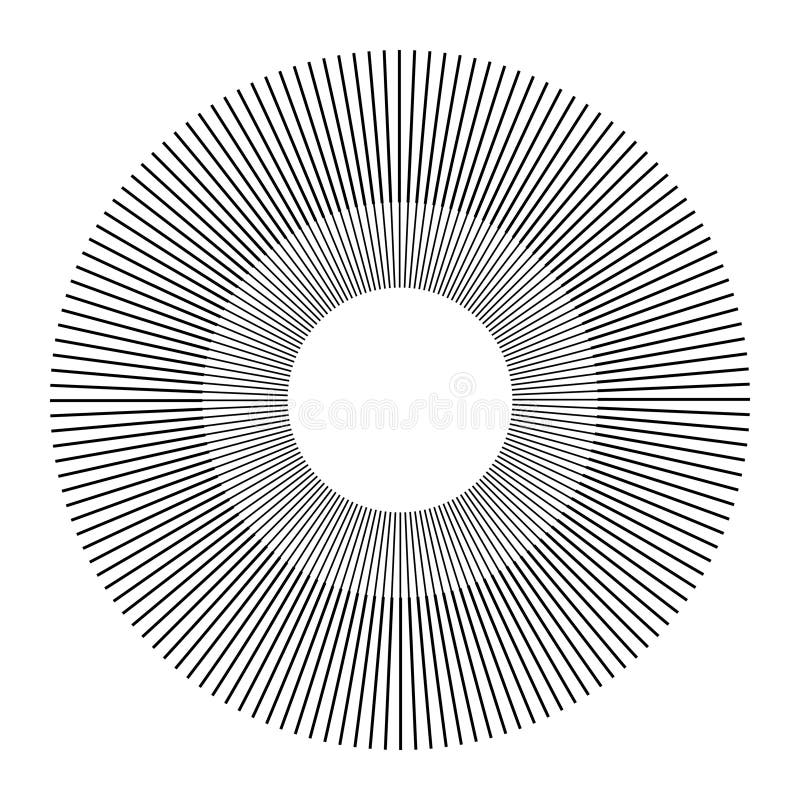 Radial Rays of Sunburst. Circular Design Element Stock Vector ...